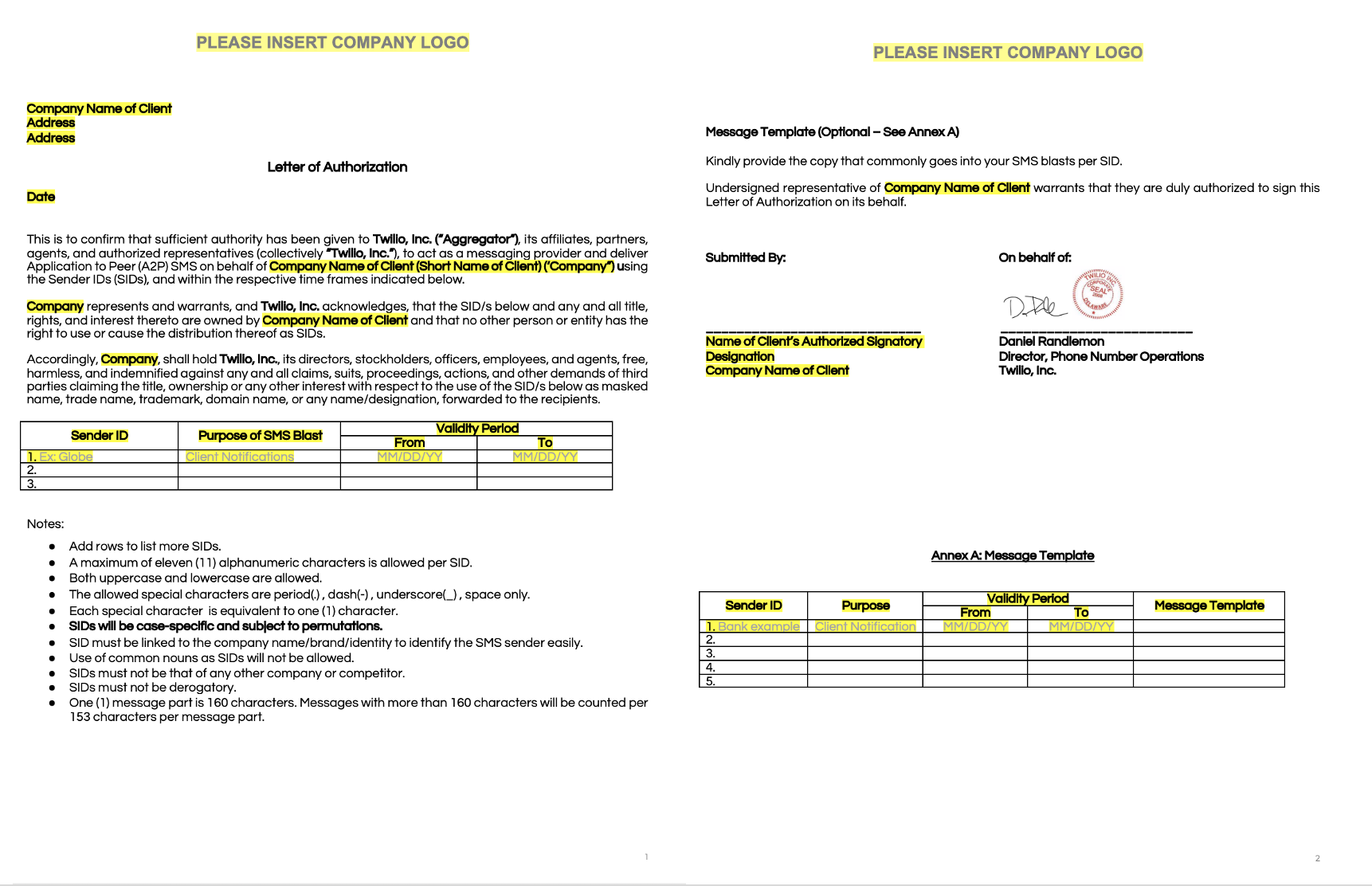 Documents Required And Instructions To Register Your Alphanumeric